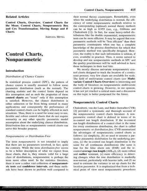 PDF Control Charts Nonparametric