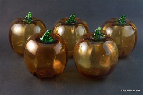 Blenko Small Pumpkins Sold Blenko Glass Small Pumpkins Glass