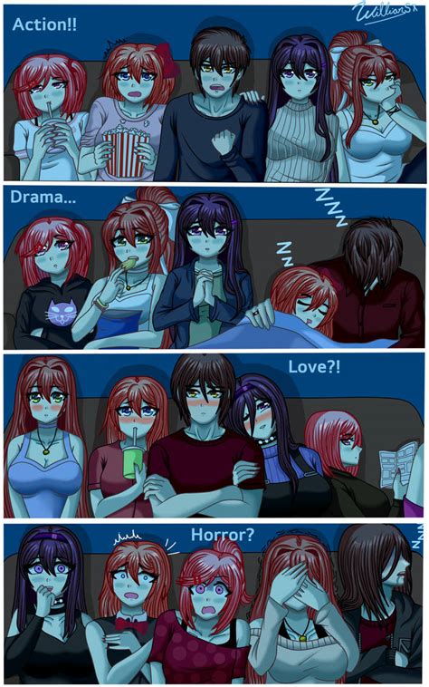 Movie Nights Ddlc Fanart By Willianxs On Deviantart