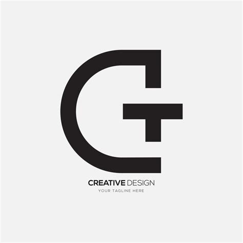 Premium Vector Letter Ct Simple Creative Monogram Typography Logo
