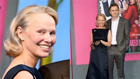 Pamela Anderson Channels Vintage Allure In Thom Browne At The Naked Gun Premiere With Liam