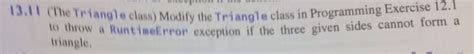 solved rfangle class modify the triangle class in