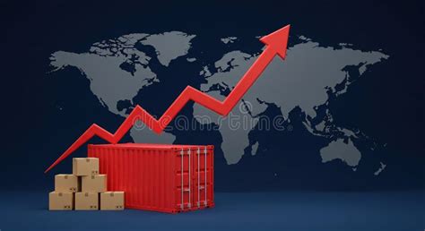 Import Duty Tariff Increase Concept With Red Shipping Container