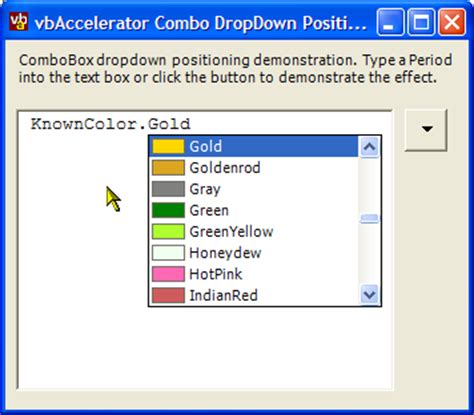 VbAccelerator Reusing The ComboBox DropDown