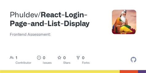 Github Phuldevreact Login Page And List Display Frontend Assessment