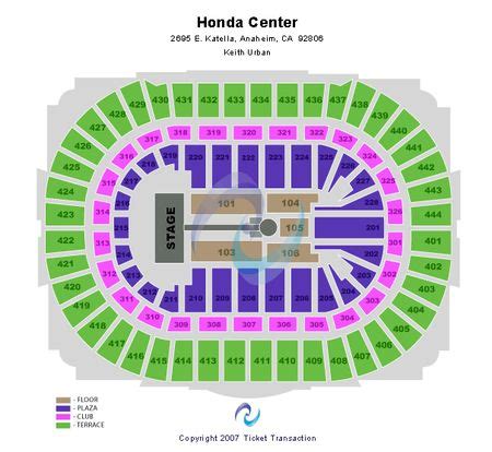 Honda Center Tickets In Anaheim California Honda Center Seating Charts
