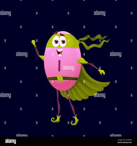 Cartoon Iodine Superhero Micronutrient Character Isolated Vector Funny
