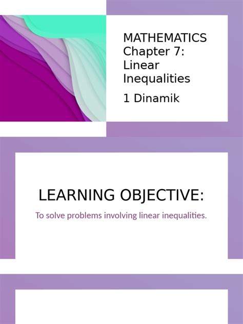 Chapter 7 Linear Inequalities Pdf Inequality Mathematics Mathematics
