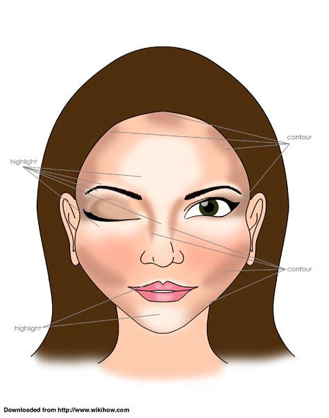 Contouring Makeup Chart Wikihow Contour Makeup Makeup Charts