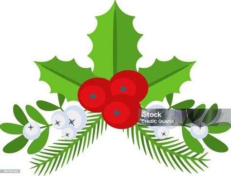 크리스마스 꽃 테두리입니다 가문비나무 상록수 가지 포인세티아 홀리베리 0명에 대한 스톡 벡터 아트 및 기타 이미지 0명 12월 겨우살이과 Istock