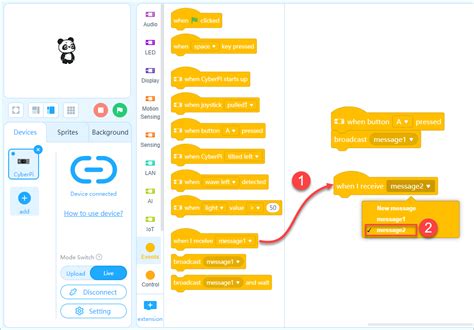 Enable A Device To Interact With A Sprite On Mblock 5 Makeblock