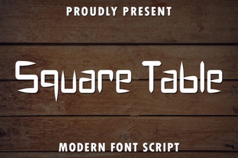 Square Table Font By Rangkaiaksara · Creative Fabrica