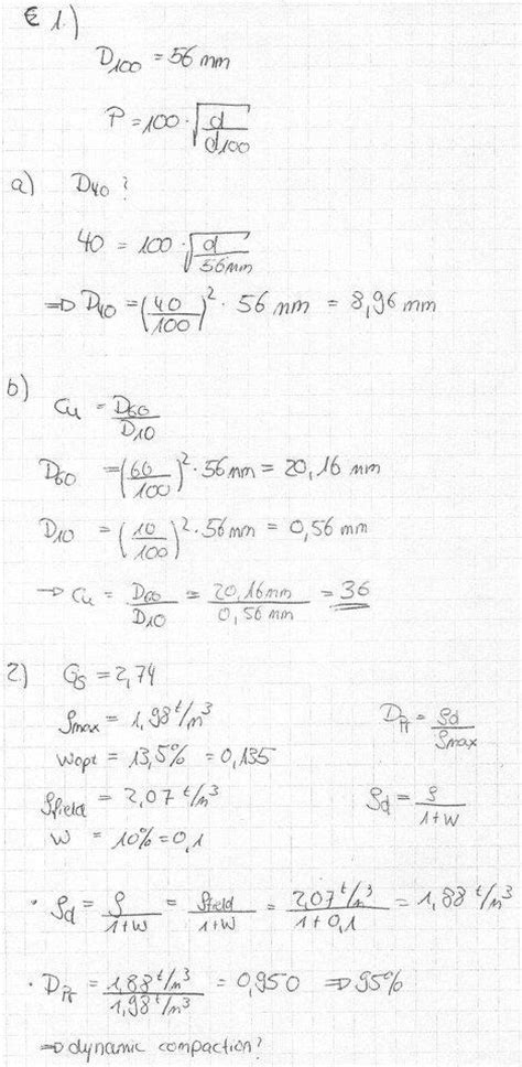 SOLUTION Geotechnical Engineering Exam Studypool