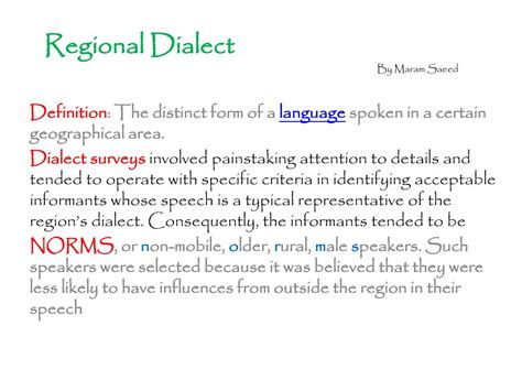 Ppt Language And Regional Variation Powerpoint Presentation Free