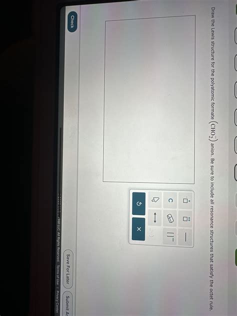 Solved Draw The Lewis Structure For The Polyatomic Formate