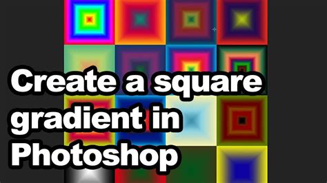 How To Create A Square Gradient In Photoshop Tutorial Youtube