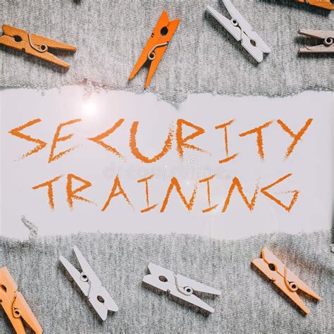 Hand Writing Sign Security Training Business Approach Providing