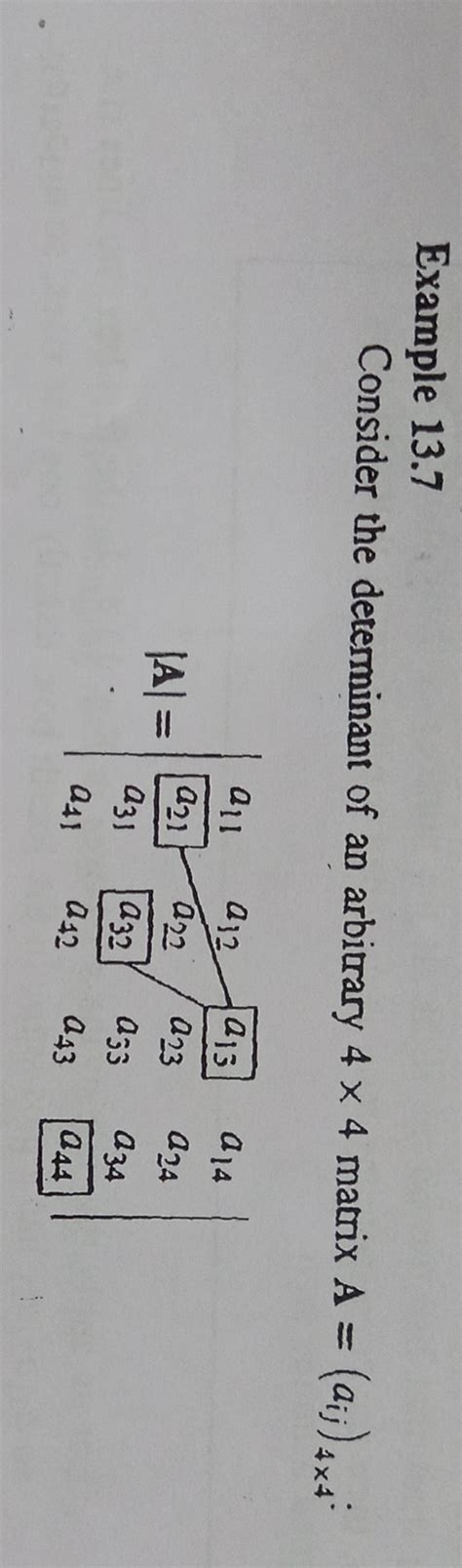 solved example 13 7consider the determinant of an arbitrary