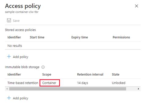 Configure Immutability Policies For Containers Azure Storage