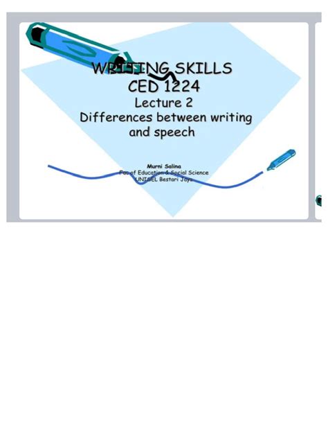 Difference Between Writing And Spoken Pdf