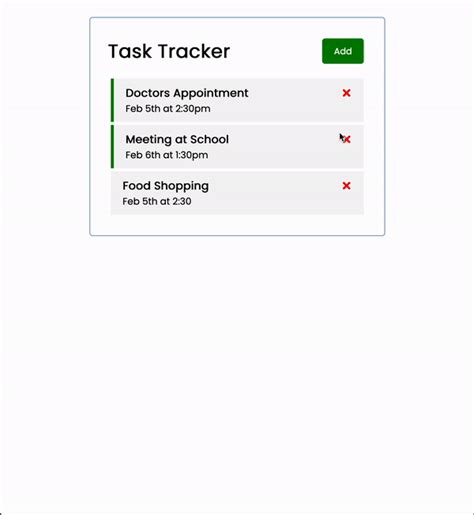 GitHub Mgravemeyer React Task Tracker Task Tracker Build In React