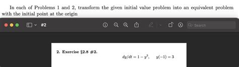 Solved In Each Of Problems 1 And 2 Transform The Given