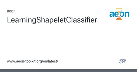Learningshapeletclassifier Aeon 120 Documentation