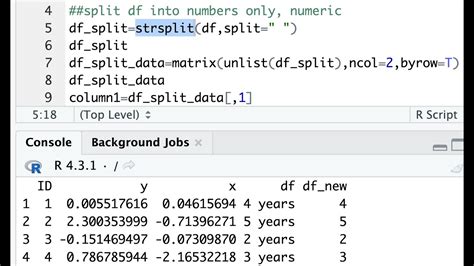 Split Strings In R Change Variables From Characters To Numeric Strisplit YouTube