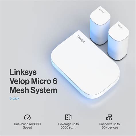 Linksys Velop Micro Mesh Router Pk Node Pk LN KE Eros