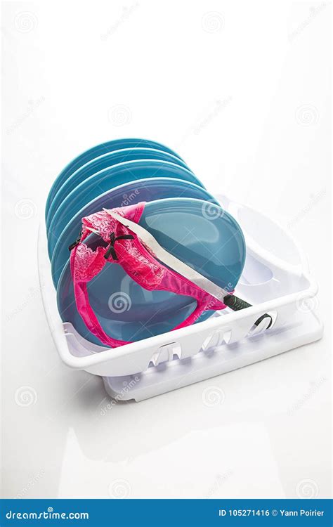 Fork On Underwear Stock Photo Image Of Erotism Bright
