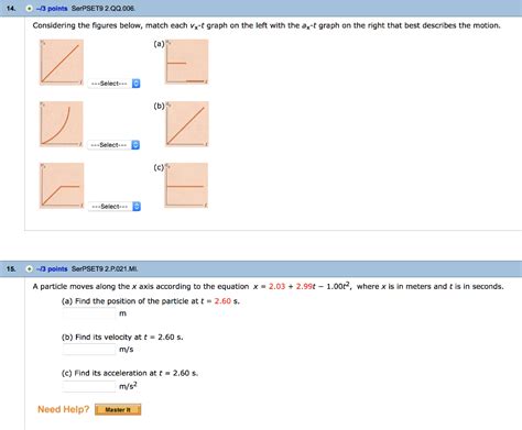 Solved Considering The Figures Below Match Each Vx T Graph
