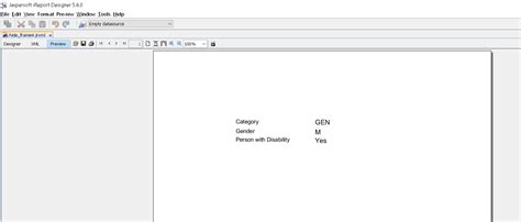 jasper reports how to remove frame with empty textfields stack