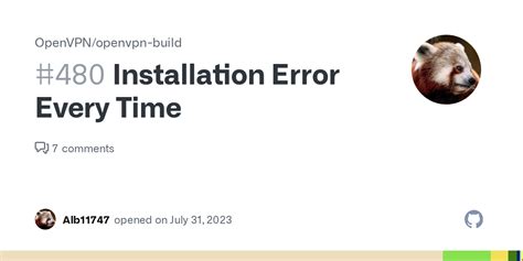 Installation Error Every Time Issue OpenVPN Openvpn Build GitHub