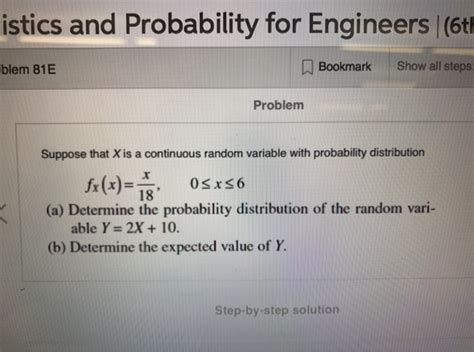 Solved Suppose That X Is A Continuous Random Variable With