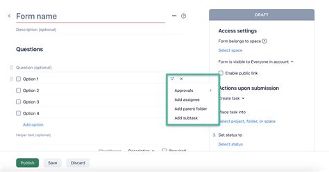 using a request form to create multiple tasks with unique entries for