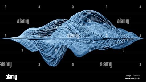 Elegant Wireframe Structure Modern Abstract Virtual Grid Background Audio Soundwaves Science