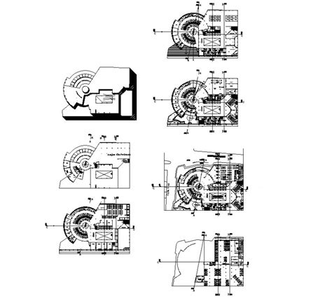 Plan Detail Of Architectural Building 2d View Cad Structural Block