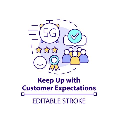 Keep Up With Customer Expectations Concept Icon Digital First Strategy
