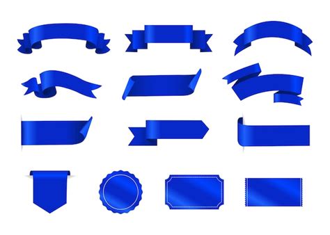 Premium Vector Free Vector Royal Blue Ribbon Collection