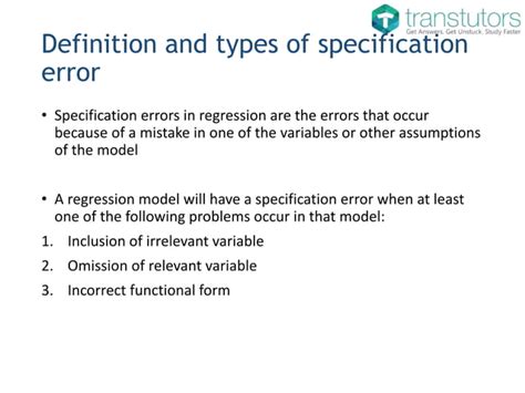 Specification Errors Eonomics Pptx