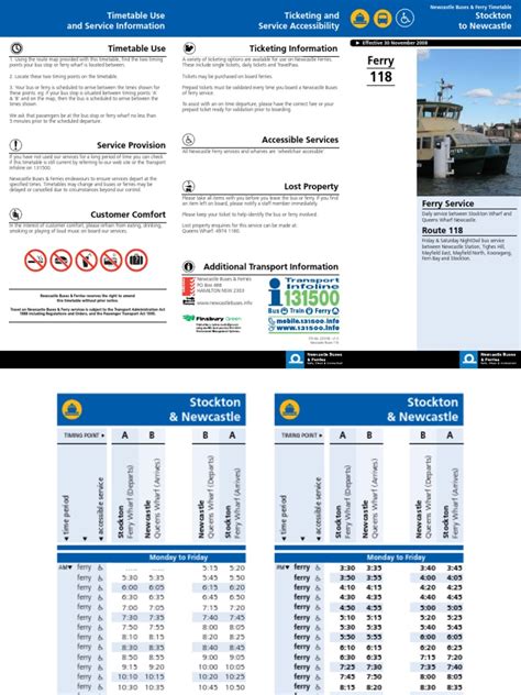 Amity Trader Ferry Timetable Schedule For Vehicular Barge