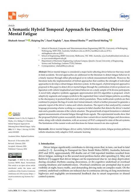 Pdf A Semantic Hybrid Temporal Approach For Detecting Driver Mental Fatigue