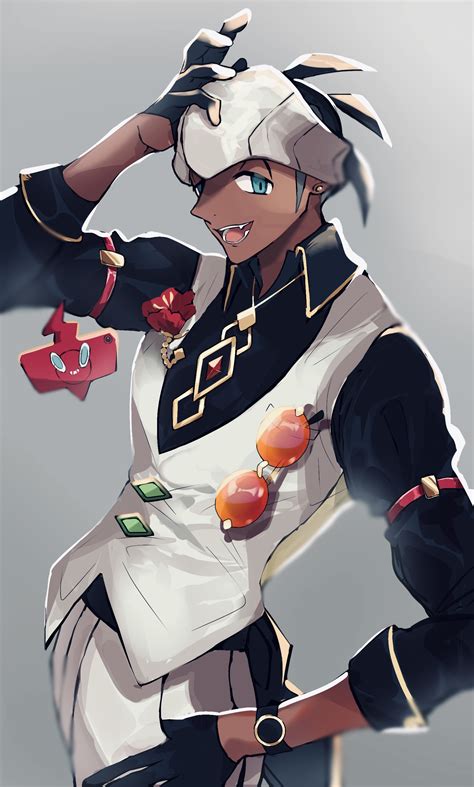 raihan rotom rotom phone and raihan pokemon and 2 more drawn by