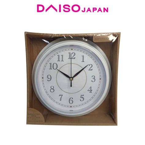 Daiso White Wall Clock 22 2cm Lazada Ph