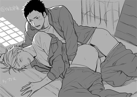 Rule 34 2boys Anal Ass Blush Gay Haikyuu Male Only Monochrome