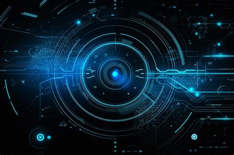 Premium Ai Image Abstract Futuristic Electronic Circuit Board And Mesh Line Processing