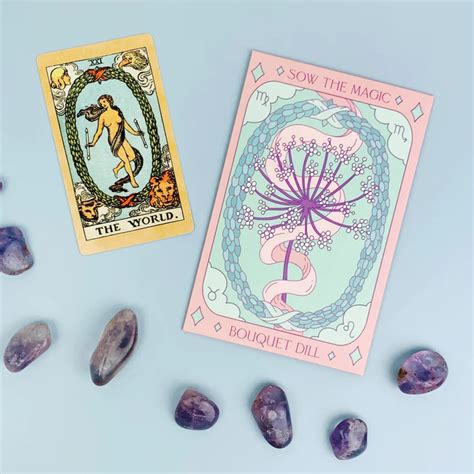 Bouquet Dill Tarot Seed Packet Paper Heart Tarot