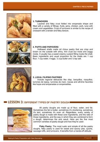 Pies And Pastries Notesdocx Hospitality Manangement Docx