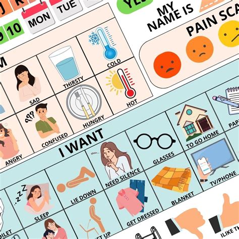 Senior Communication Board Visual Aid For Dementia Care Home Care