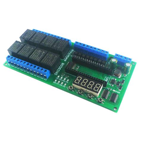 DN33C08 DC 12V 24V 8ch Multifunction Delay Timer RS485 Modbus Relay Module For Raspberry Pi Pico